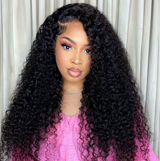 PRE-CUT EAR TAB 360 Lace “Mini-Knotless” Swiss Lace Jerry Curly with I ...