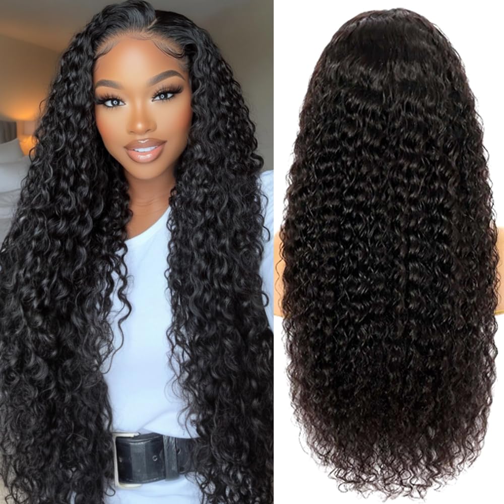 Glueless Air Cap "Mini Knotless" 5X5/13X6 HD Lace Front Wig Curly ...