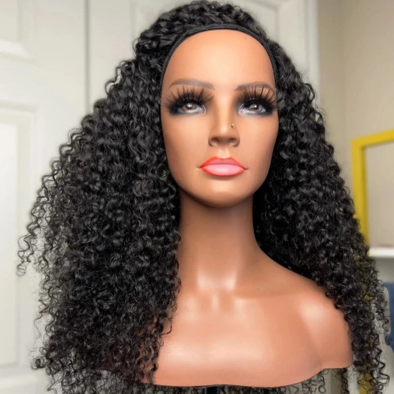 Flip-Over Half Wig Burmese Curls With Drawstring – PRETTYLUXHAIR