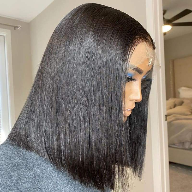 PRETTYLUXHAIR - Bob Wig Swiss Lace 13x6 Lace Front Wig Fake Scalp